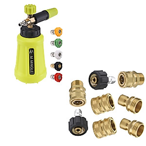 M MINGLE Foam Cannon for Pressure Washer, Ultimate Pressure Washer Adapter Set