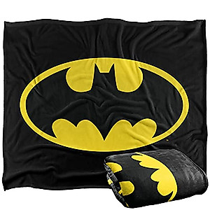 Batman Classic Logo Officially Licensed Silky Touch Super Soft Throw Blanket 50" x 60"