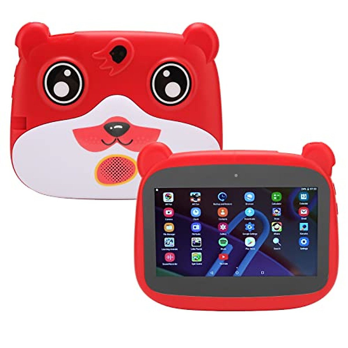 Naroote HD Tablet, Dual Camera Kids Tablet US Plug 100‑240V for Ebook (US Plug)