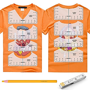 10 pcs Tshirt Ruler Guide Vinyl Alignment Tool - Sublimation Accessories, t Shirt rulers to Center Designs,for Adult Youth Toddler Infant