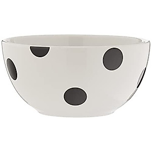 Kate Spade New York Black Deco Dot 4-Piece All-Purpose Bowl Set, 4.7 LB