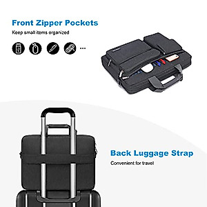 MOSISO Laptop Shoulder Bag Compatible with MacBook Air/Pro,13-13.3 inch Notebook,Compatible with MacBook Pro 14 inch M4 M3 M2 M1 with 2 Raised&1 Flapover&1 Horizontal Pocket&Handle&Belt, Slate Gray