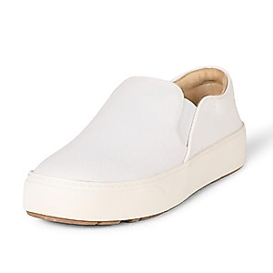 Amazon Essentials Women's Comfortable Slip on Sneaker, White, 12