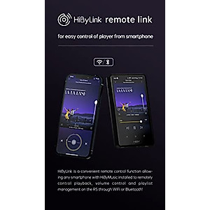 HiBy R5 Gen 2 Hi Res Audio Player Android Mp3 Mp4 Player with Class A Headphone Amplifier High Impedance Low Heat Generation Black