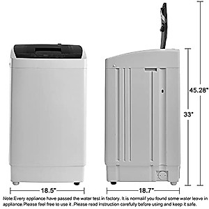 Automatic Washing Machine Top Loading Compact Fully with LED Display 1.24 Cu.ft