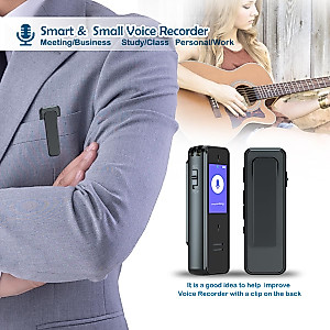 128GB Voice Recorder,Smart Recording Device with Phone APP One-Touch Recording,Capacity is 1600 Hrs Voice Recorder with Playback, Audio Recorder for Lectures, Meetings, Cars, Interviews,Class (128GB)