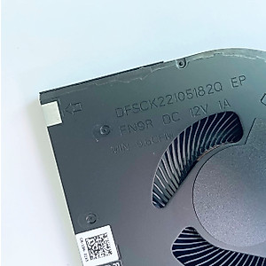 Fleshy Leaf New CPU+GPU Cooling Fan Replacement for Dell 2021year G15 5510 5511 5515 RTX3060 RTX3050 Series DC12V 1A DFSCK22105182Q FN9R 9.6CFM DFSCK22115181T FN9S 9.2CFM