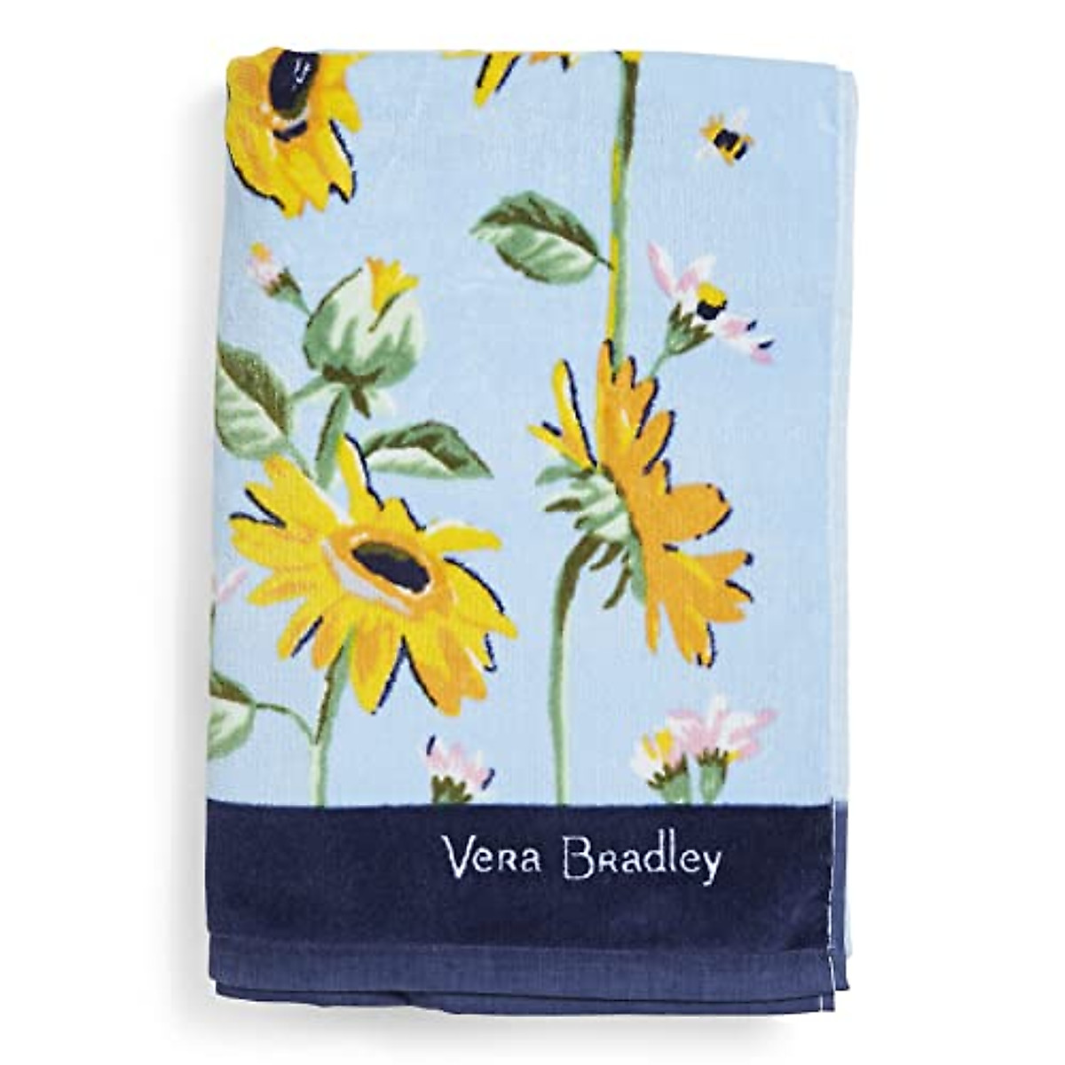 Vera Bradley Women's Beach Towel, Sunflower Sky, One Size
