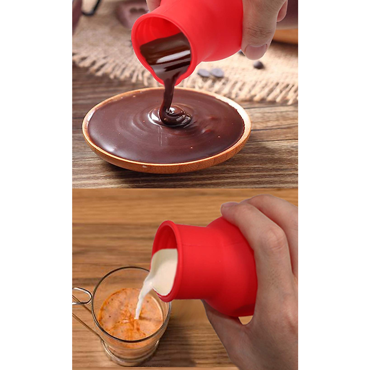 3 Pcs Chocolate Melting Pot, Silicone Chocolate Melter in Microwave for Butter, Cheese, Candy, Sauce and Caramel, Melting Chocolate for Molds