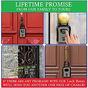 Key Lock Box for Outside - Realtor Lockbox for House Keys Outdoor - Combination Key Hiders to Hide a Key Safe Storage