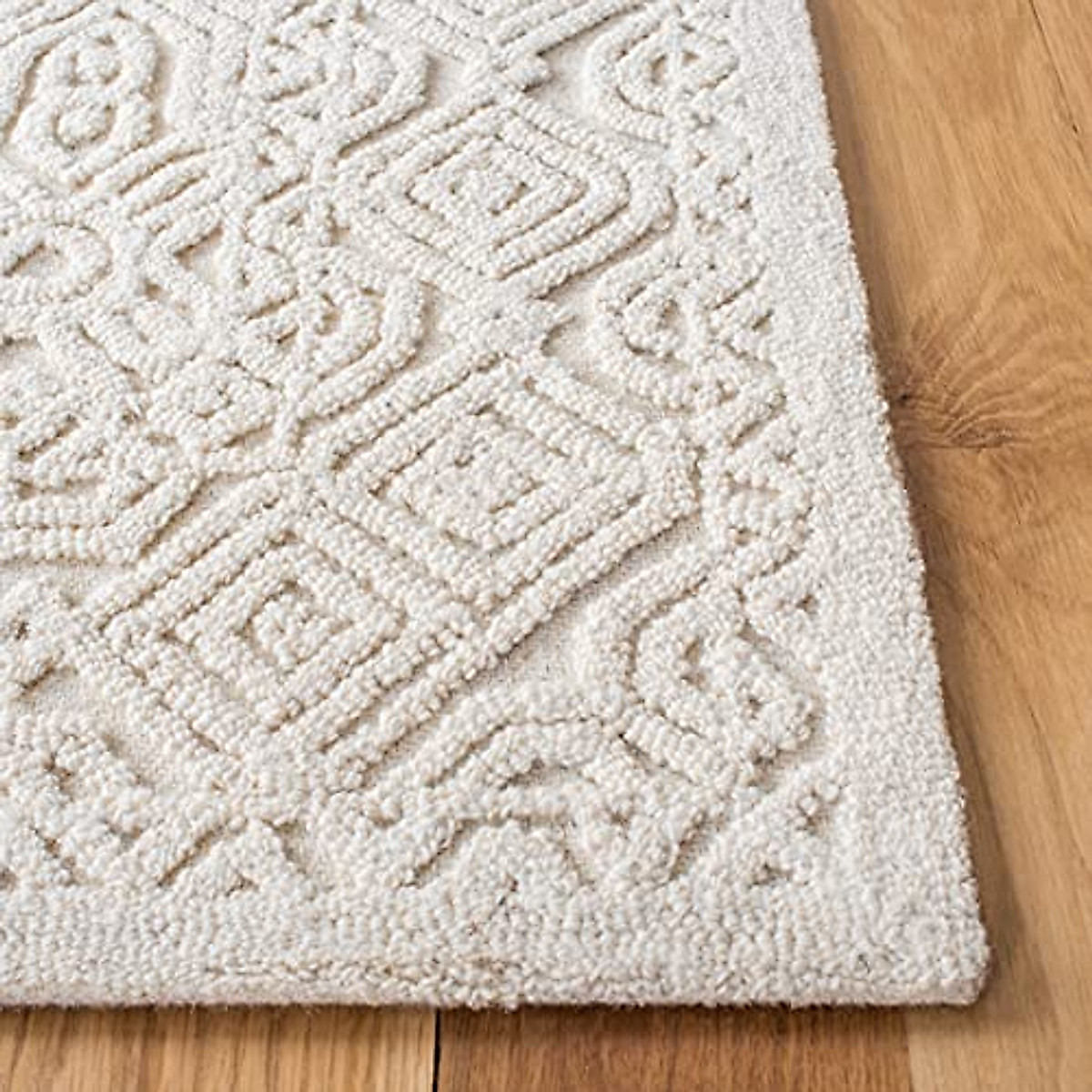 SAFAVIEH Textural Collection 6' x 9' Ivory TXT101A Handmade Premium Wool Area Rug