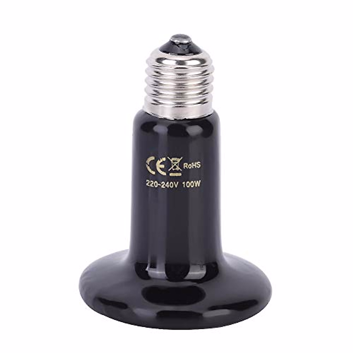 Fdit E27 Ceramic Heating Lamp Infrared Reptile Heat Lamp Bulb for Terrarium Aquarium Amphibian Snake Chickens Brooder Birds Pets 220V-240V(1#)