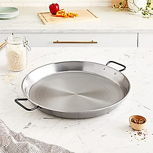 Garcima 18-Inch Pata Negra Restaurant Grade Paella Pan, 45cm