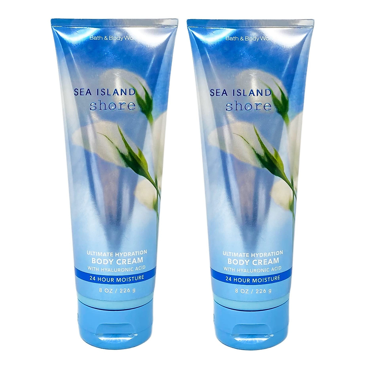 Bath and Body Works Sea Island Shore Ultra Shea Body Cream 8 Oz. 2 Set