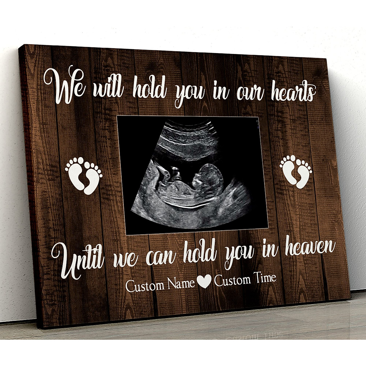 INSPIAMZUE Baby memorial gifts, Personalized sympathy canvas for loss of baby, Loss of Child, Child loss gifts, Remembrance Gifts for loss of infant - VTQ302 (10x8 inch)
