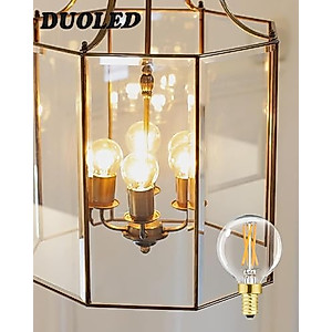 Duoled e12 g16.5 Light Bulb 6W Equal 60 Watt Soft White 3000k AC120V e12 Candelabra Bulb 60 Watt for Chandeliers,Ceiling Fan,Vanity Globe e12 Light Bulb 6Pack (6w=60w Soft White 3000k E12)
