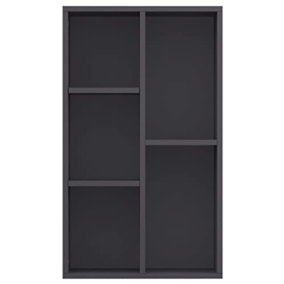 WIFESE Bookshelf Book Cabinet 19.7"x9.8"x31.5" Cubby Storage Organizer Record Player Stand Bookcase with Doors Bookshelf with Cabinet Storage Shelf for Living Room Small Cabinet Gray