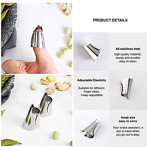 GCFTIFF Finger Guard Set for Cutting Knife Guard,Stainless Steel Knife Cutting Protector Adjustable Safe Thumb Guard Finger Protector, Clip Finger Tips Protector,Avoid Hurting When Slicing & Chopping