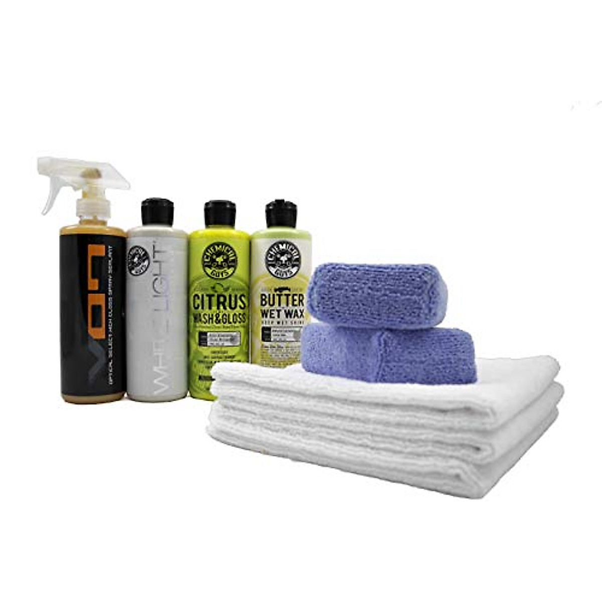 Chemical Guys HOL204 White Car Care Kit (9 Items) for White and Light Colored Cars, Trucks, and SUVs