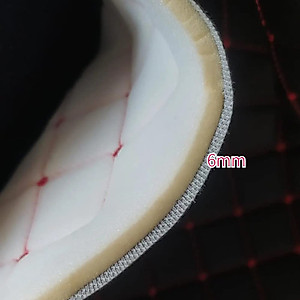 Tong Gu Double Thread Quilted Faux Leather Vinyl Fabric Foam Backing Diamond Upholstery Material (Brown)