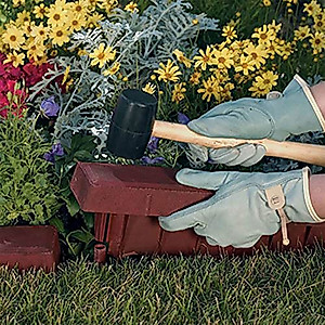 Suncast 12" Interlocking No Dig Brick Border Landscape Edging, Brown