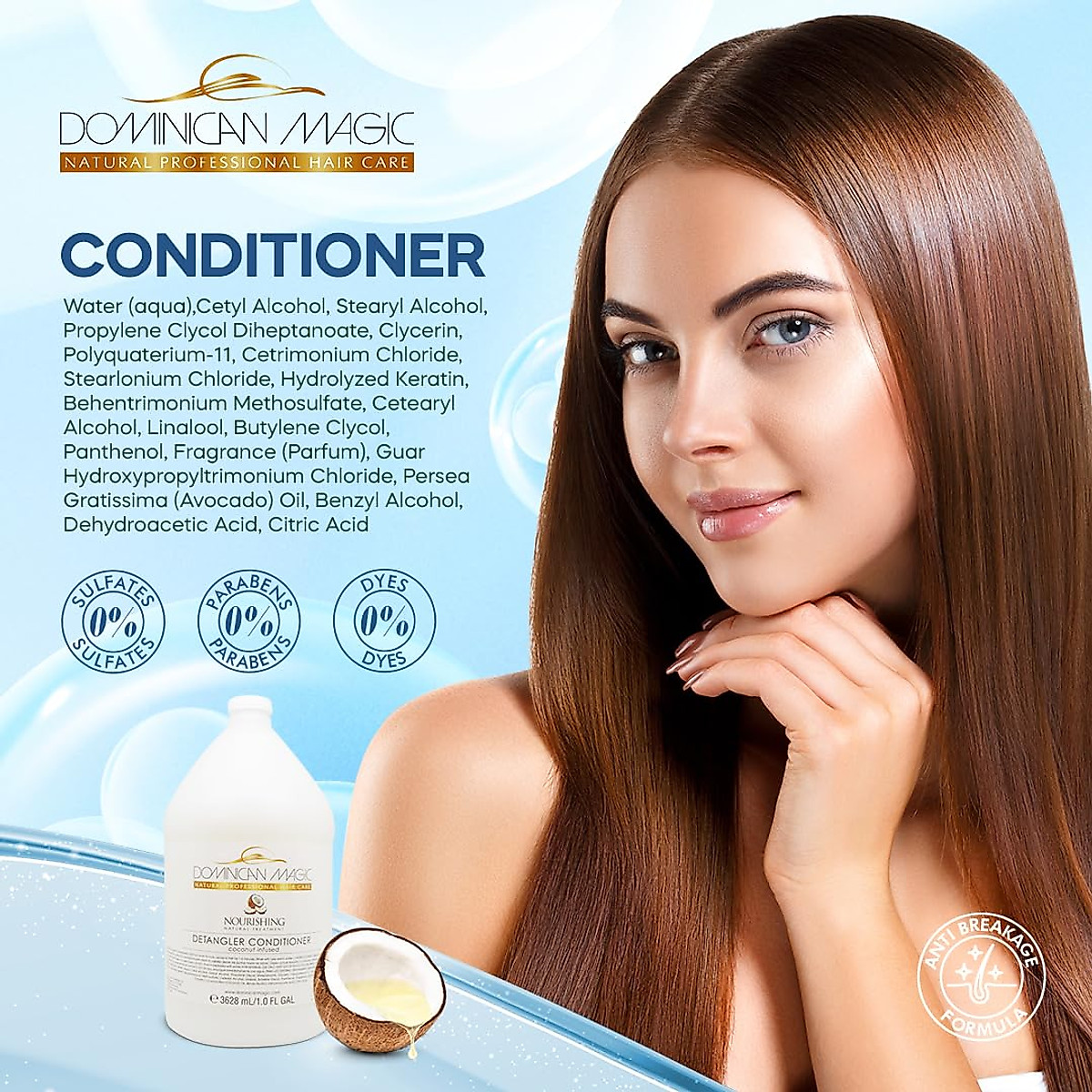 Dominican Magic Detangler Coconut Infused Conditioner 3628ml/1Gallan… (1 Gallon)