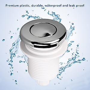 Air Pressure Bath Switch, ABS Tub Spa Massage Bath Garbage Disposal Sink Top Air Pressure Start Button Waterproof Pushbutton Switch for Bathtubs Swimming Pools