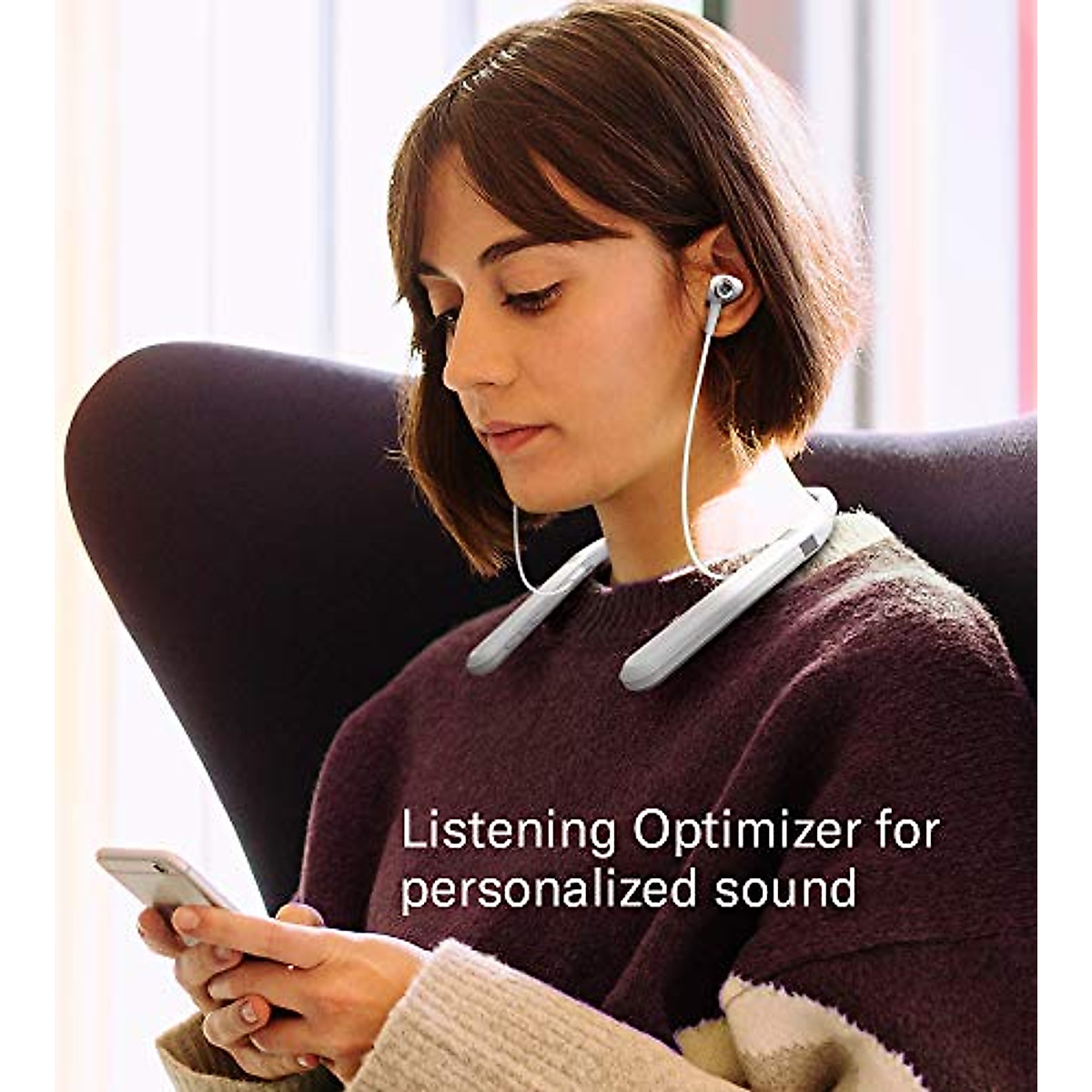 Yamaha Audio EP-E70A Wireless Noise-Cancelling Earphones, White, EP-E70AWH