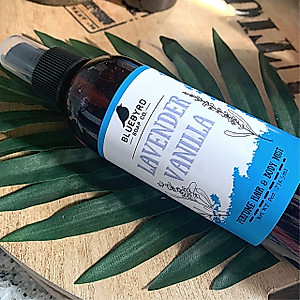 BLUEBYRD Soap Co. Lavender Vanilla Fragrance for Hair and Body | Alcohol Free Hair Perfume | Perfumed Hair and Body Mist -Sweet Vanilla & Relaxing Lavender Scent | Clean Beauty, Vegan, Free of