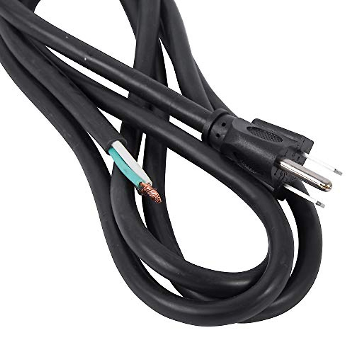 Bergen Industries Inc PS615143 3-Wire Appliance and Power Tool Cord, 6 ft, 14 AWG, 15A/125V AC, 1875w , Black