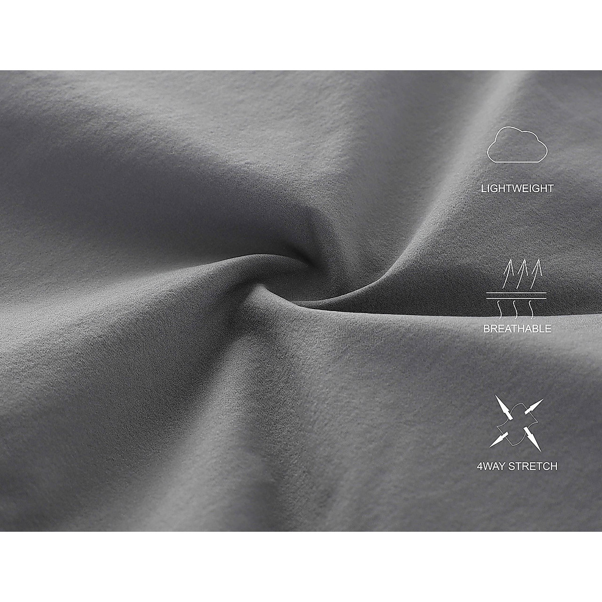 KNQR Men's Performance Lightweight Quick Dry Zip Pockets Slim Fit Stretch Active Golf Jogger Pants Amber Khaki XXL