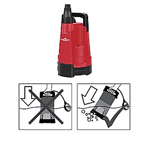 Water Pump Submersible Clean1580 GPH 1/4HP Diving Cleaning/Sewage Pump, Long 16 ft Cable with Handle, Pond, Swimming Pool, Garden, Flooded Cellar and Plant Irrigation, Clean water Pump by Excited Work