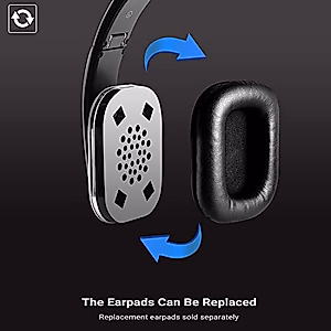 August EP650 Bluetooth Wireless Over Ear Headphones with aptX LL Low Latency/Multipoint/NFC / 3.5mm Audio in/Headset Microphone - Silver