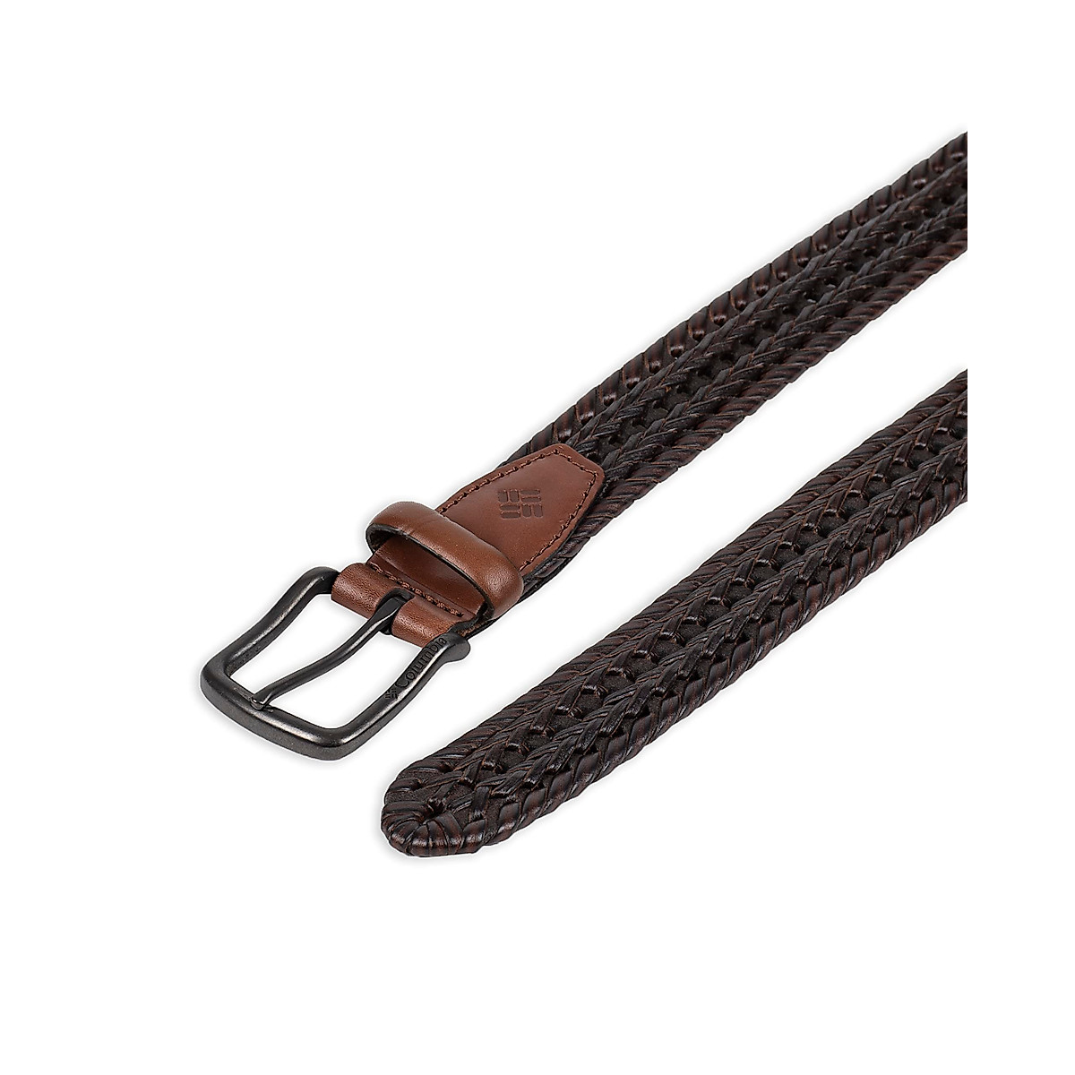 Columbia Men's Braided Belt-Casual Dress with Single Prong Buckle for Jeans Khakis, Tan, Large (38-40)