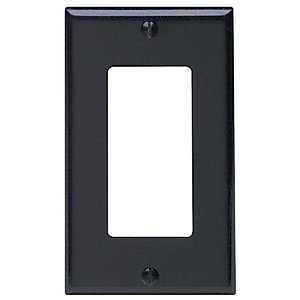 Wallplate 1dec Blk