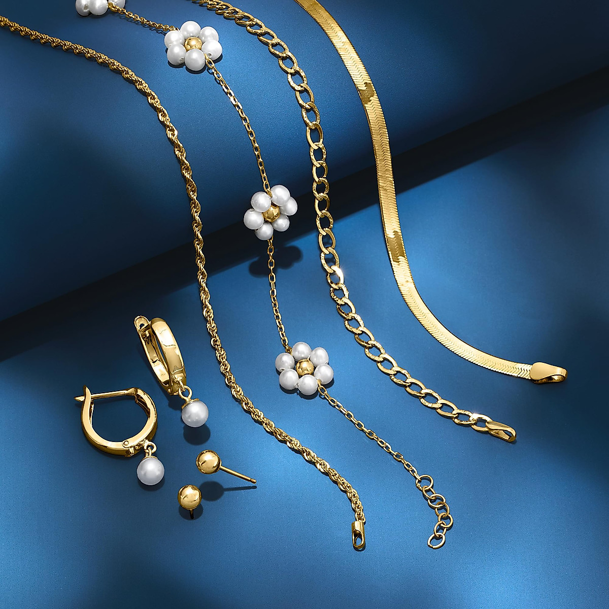 RS Pure by Ross-Simons 4-4.5mm Cultured Pearl Huggie Hoop Earrings in 14kt Yellow Gold