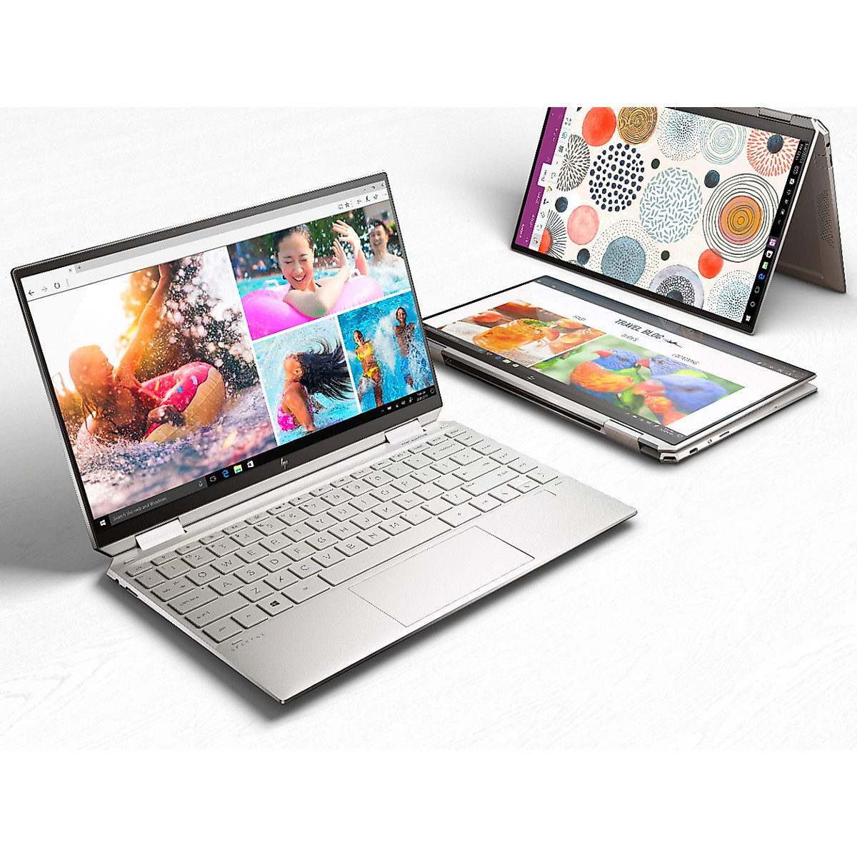 HP Newest Spectre Touch x360 13-AW000 Silver Convertible Laptop 10th Gen Quad Core Intel i7 up to 3.9GHz 8GB DDR4 + 32GB Optane (40GB Total) 512GB SSD 13.3in FHD Gorilla Glass (Renewed)