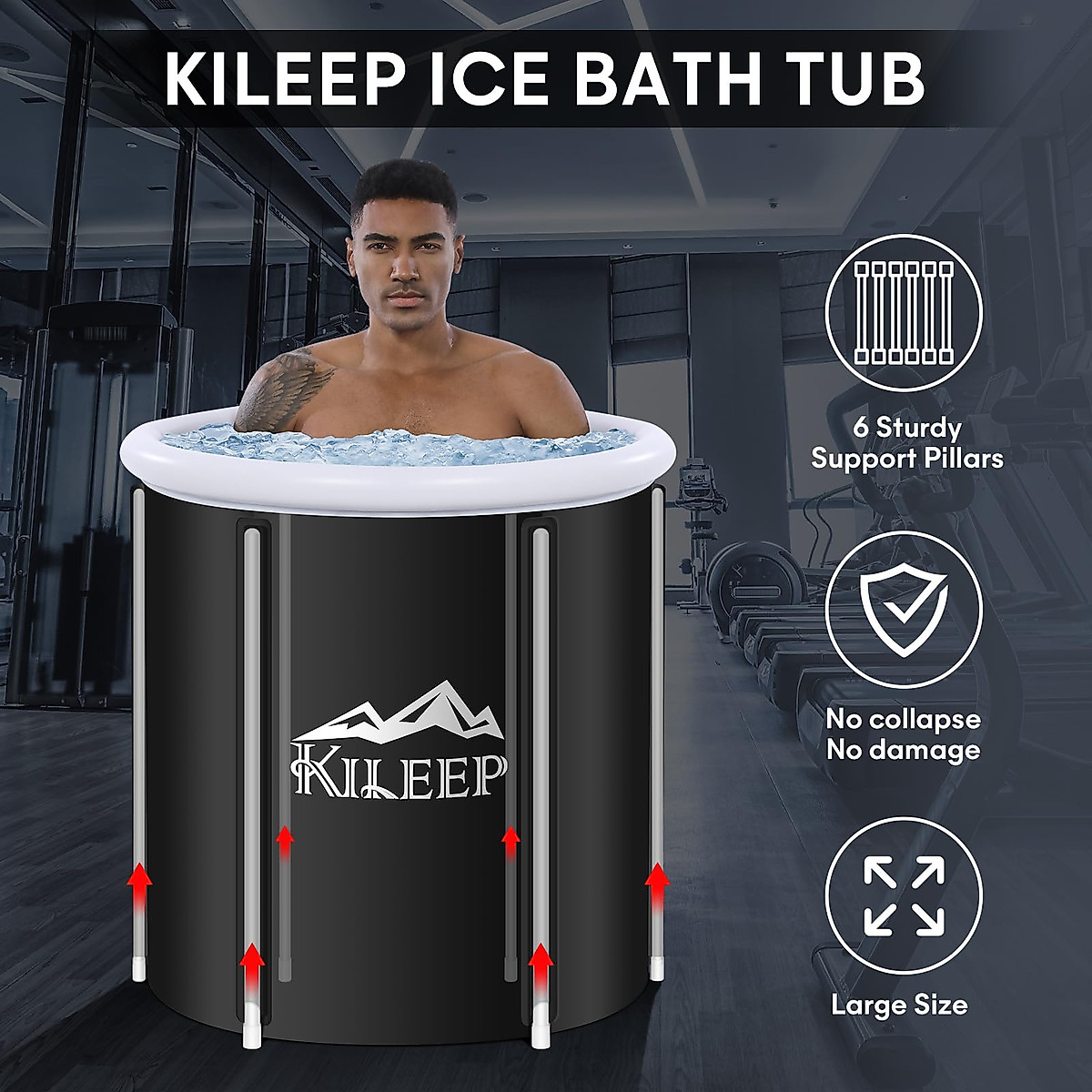 NAICID Ice Bath Tub, Cold Plunge Tub 120 Gallons, Portable Ice Baths at Home, Cold Water Pluge Tub, Ice Bath Tub for Athletes