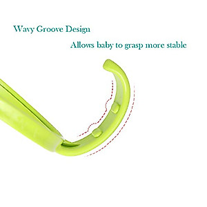 ROMIRUS Bottle Handles Grips Compatible for Comotomo Feeding Baby Bottles (Set of 4, 2 Pink + 2 Green)