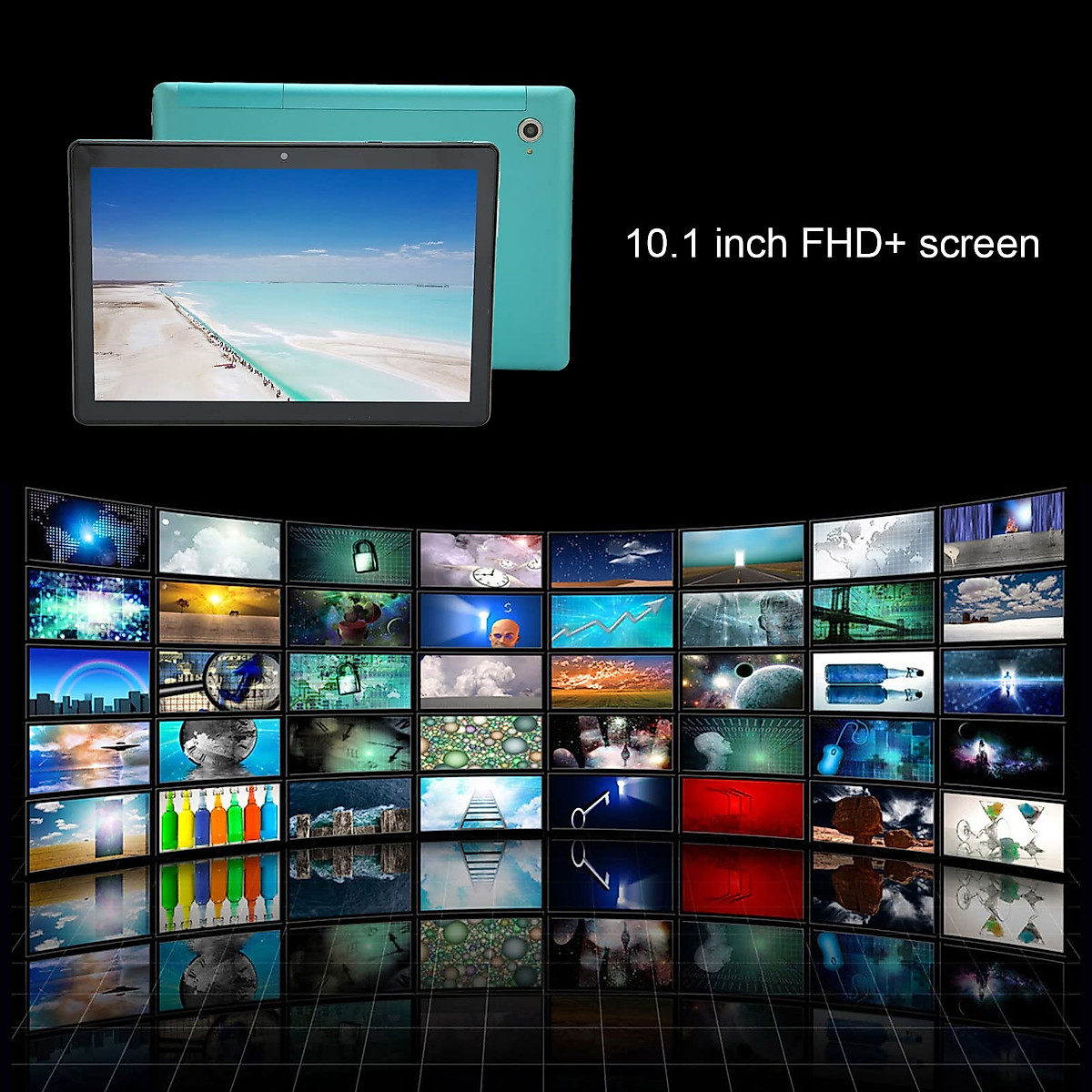 10.1 Inch 10 Tablet PC, Octa Core Processor, 3G RAM, 64G ROM, 128GB Expansion Support, 10.1 Inch FHD Screen, 5+8MP Camera, 2.4G/5G WiFi, 4 G Tablets (US Plug)