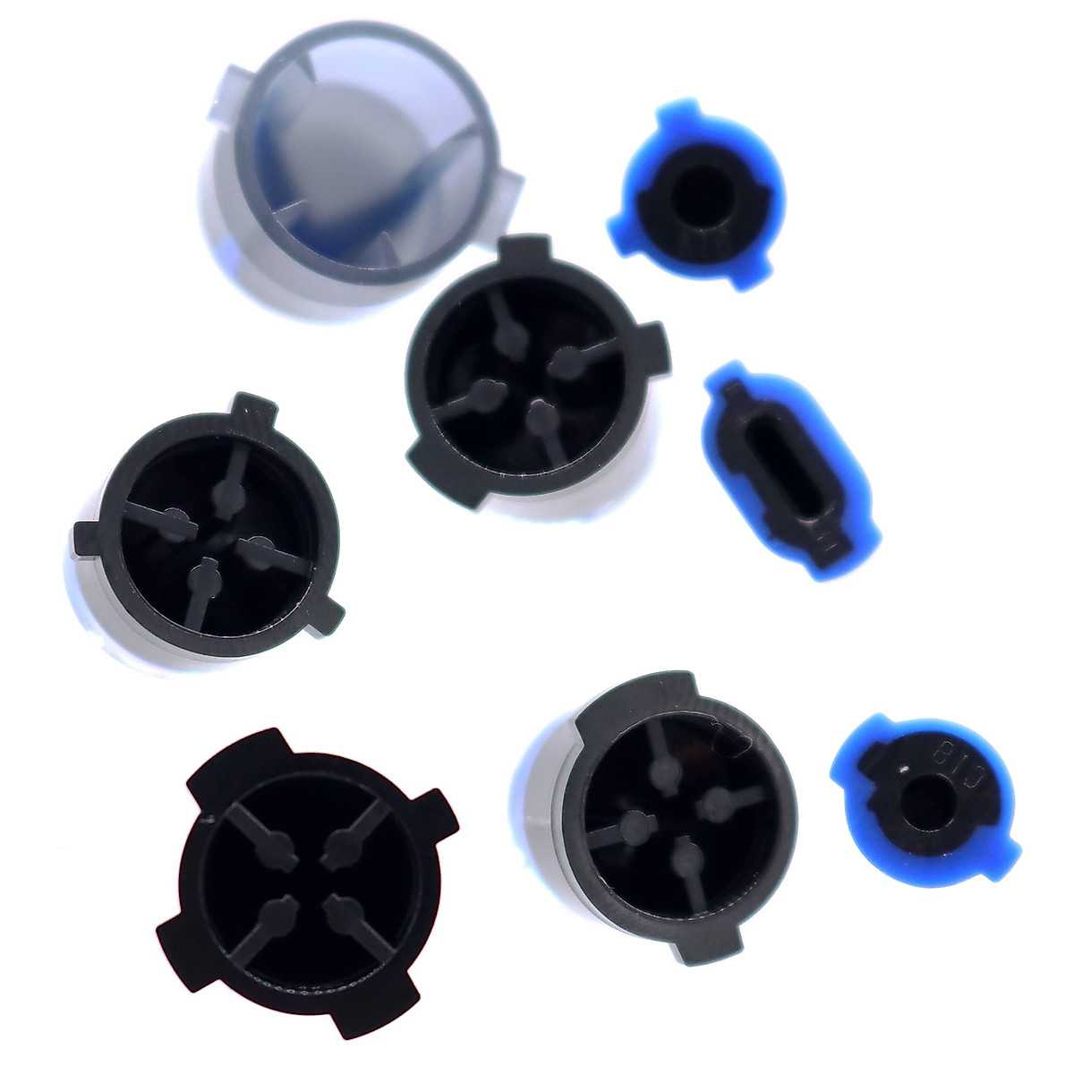 Deal4GO 8-Pack Plastic ABXY Buttons Menu View Share Keys Set Replacement for Xbox Series S & Xbox Series X Controller (Blue), (XSSX-8PB)