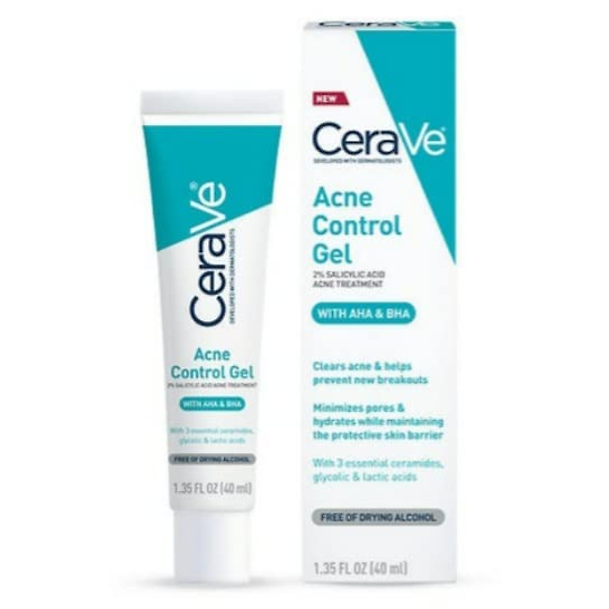 CeraVe Acne Treatment Bundle - Contains CeraVe Resurfacing Retinol Serum (1 fl oz), CeraVe Acne Foaming Cream Cleanser (5 fl oz), and CeraVe Acne Control Gel (1.35 fl oz) - With 3 Essential Ceramides