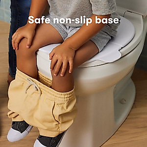 Frida Baby Fold-and-Go Potty Seat for Toilet | Foldable Travel Potty Seat for Toddler, Fits Round & Oval Toilets, Non-Slip Base, Handles, Includes Free Travel Bag