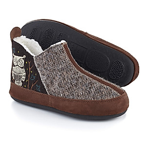Acorn Women's Forest Bootie, Chocolate Owl, 9.5-10.5