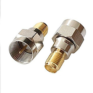 exgoofit F Type to SMA Male Female Coax Connector Coaxial Adapter 2 Sets 6 Pcs