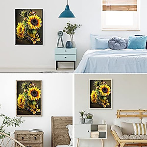 DKHDBD Diamond Painting Kits for Adults, 12x16 Inch DIY Paint by Numbers for Adults Beginner, DIY Full Drill Diamond Dots Paintings Picture Arts Craft for Home Wall Art Decor (Yellow Butterfly)