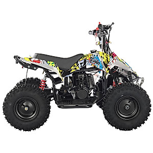 X-PRO Thunder 40 ATV 4 Wheelers 40cc ATV Quads Quad with Gloves, Goggle and Face Mask (Hip Hop)