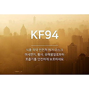 [10 Pack] CLEANTOP KF94 Disposable Individual Package Face Mask for Adults, Single Use Dust mask - Large/Black