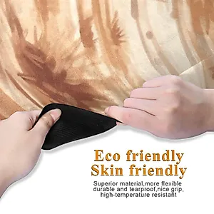 GOODOLD Vintage Western Cowboy Yoga Mat, 71 x 26 Inch Non-slip Yoga Mats Folding Travel Exercise Mat Indoor Outdoor Gym Pilates with Storage Bag for Women Men