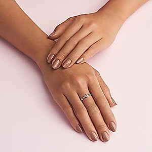 Pandora Jewelry Alluring Hearts Cubic Zirconia Ring in Sterling Silver, Size 4.5